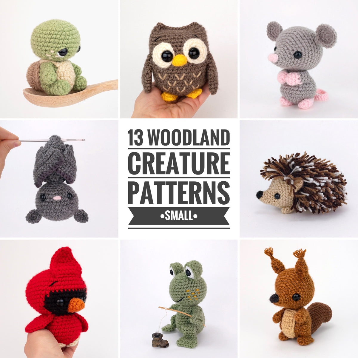13 Small Woodland Animals - Pattern Pack – Theresas Crochet Shop